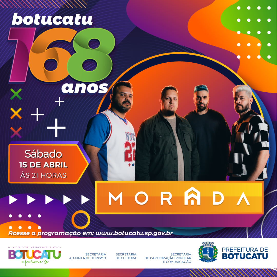 Banda Morada sobe ao palco neste sábado (15) nos 168 anos de Botucatu | Jornal Acontece Botucatu